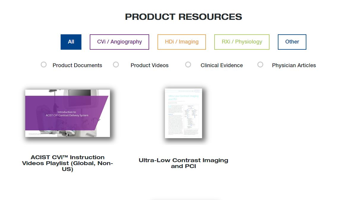 New Medical Education Section on Website | ACIST Medical